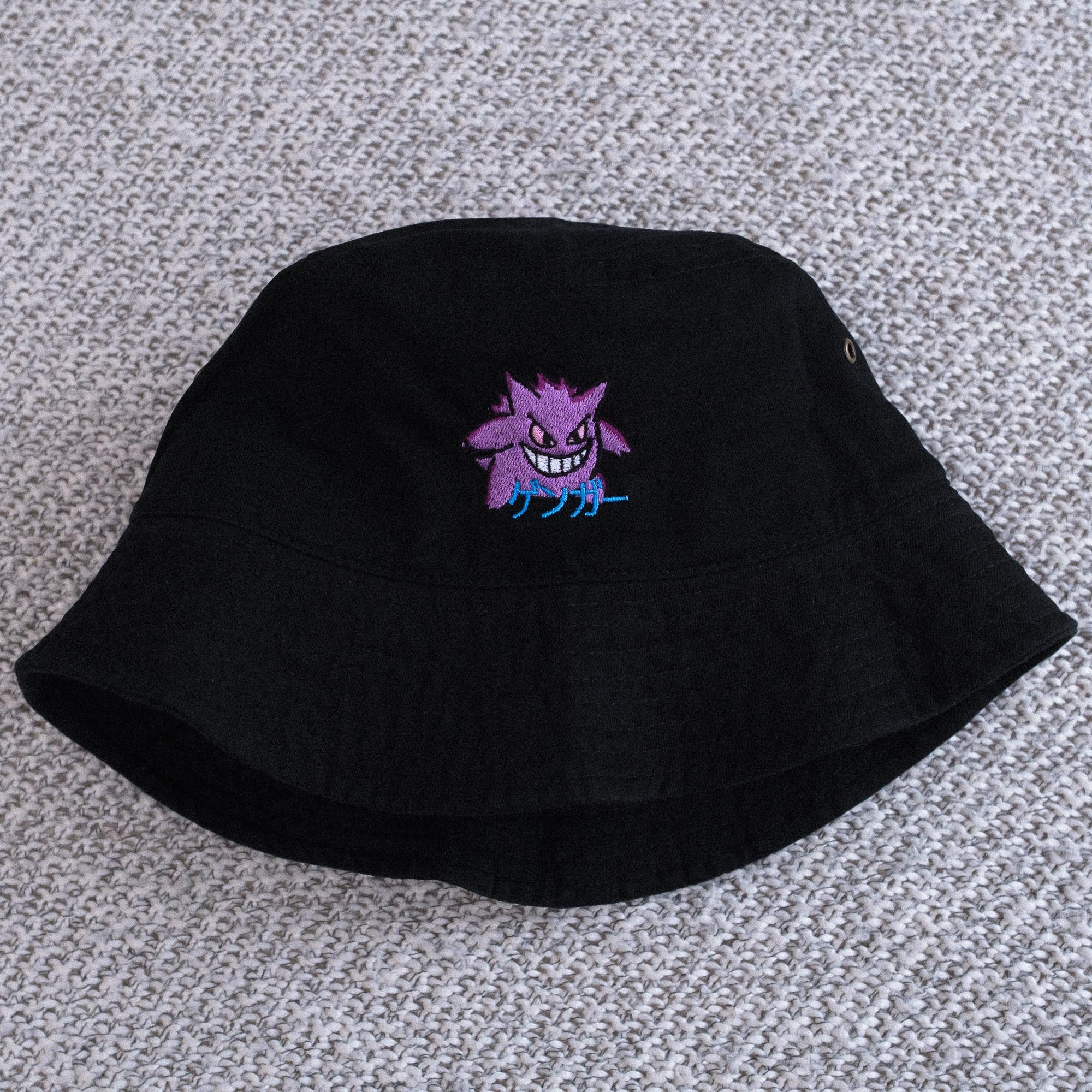 Gengar Anime Embroidered Bucket Hat – Embroidered Dad Hats