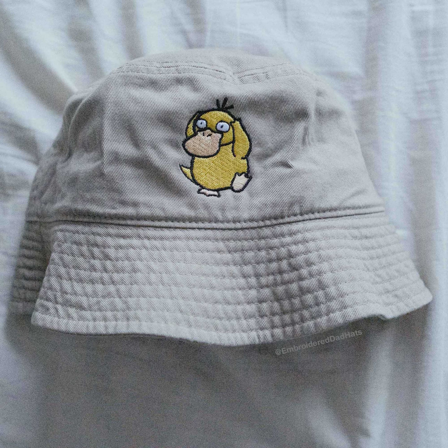 Psyduck Anime Embroidered Bucket Hat – Embroidered Dad Hats