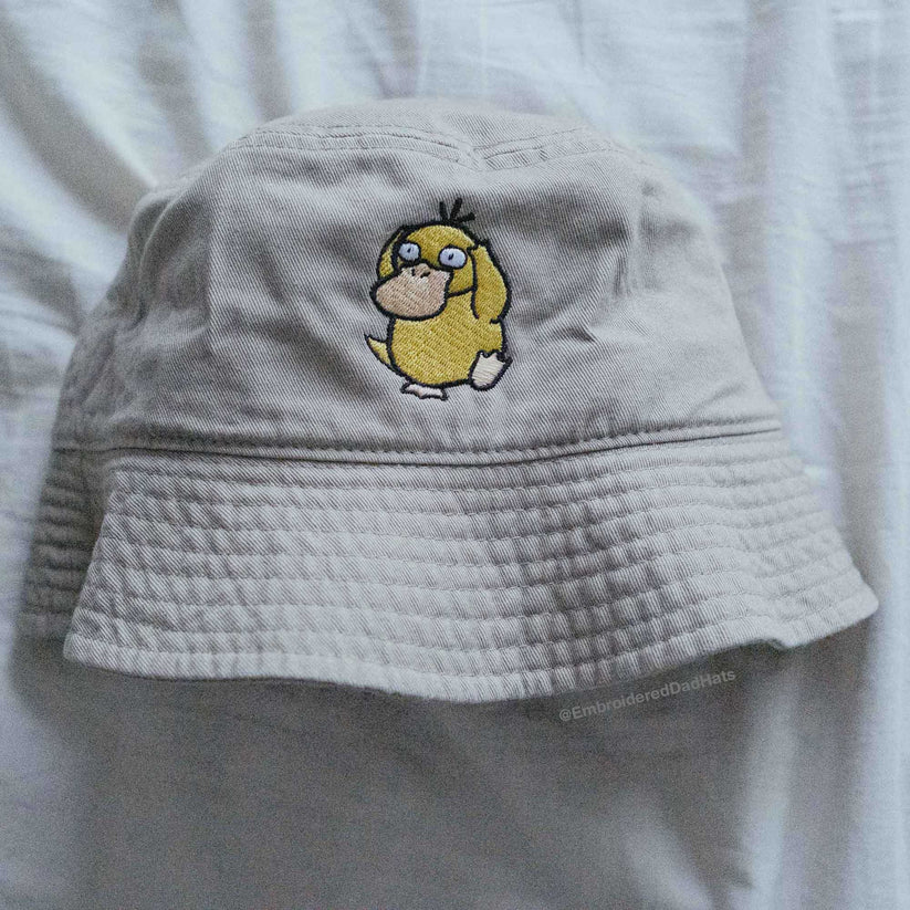 Psyduck Anime Embroidered Bucket Hat – Embroidered Dad Hats