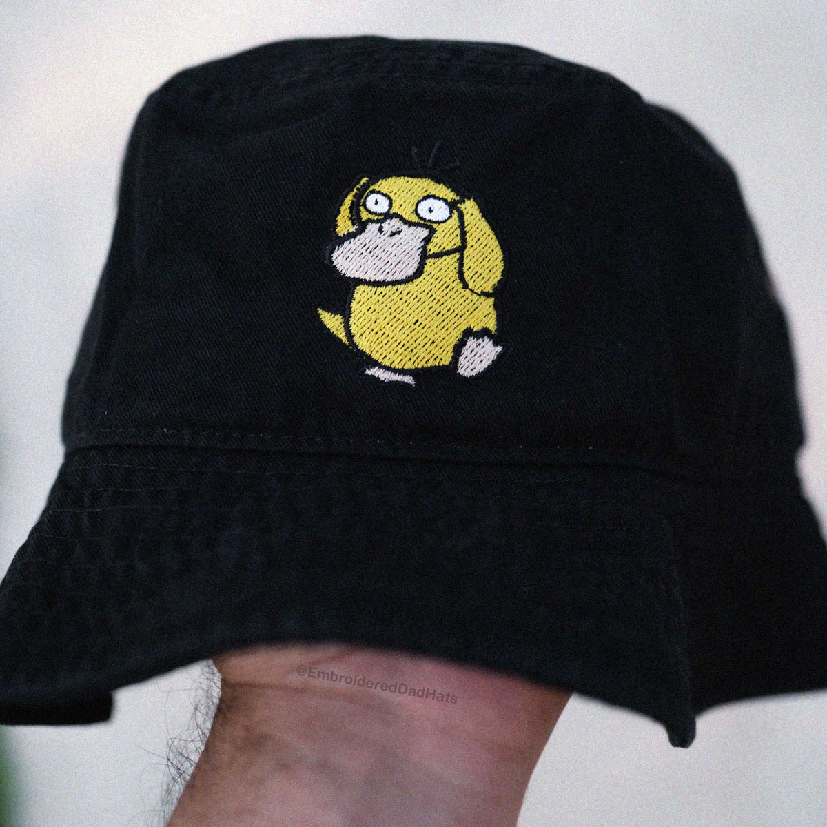 Psyduck Anime Embroidered Bucket Hat – Embroidered Dad Hats